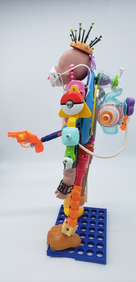 Upcycled Toy SCULPTURE Toy Junk Art by New York Graffiti Artist PUKE ...