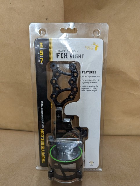 Trophy Ridge Sight Fix 7 Pin Sight Right Hand .019 W/ Sight Light As907 ...