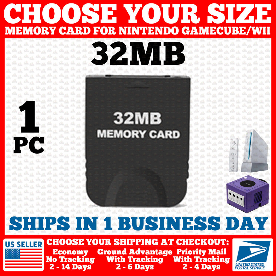 4/16/32/64/128/256/512/1024 MB Memory Card Stick for Nintendo Wii ...