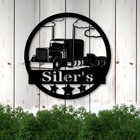 Personalized 18 Wheeler Metal Signs, Big Rig Truck Wall Decor, Trucker ...