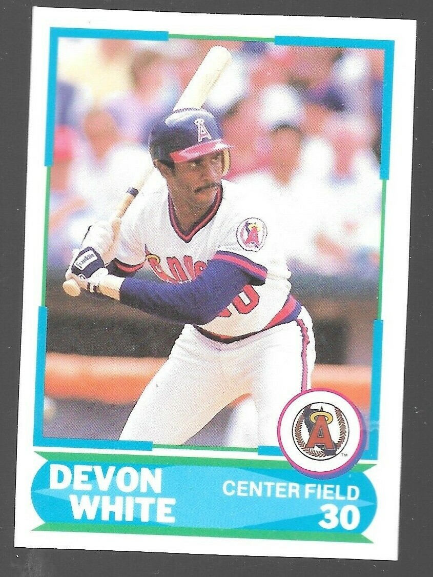 1988 Score Devon White 12 Young Superstar Anaheim Angels Baseball Card ...