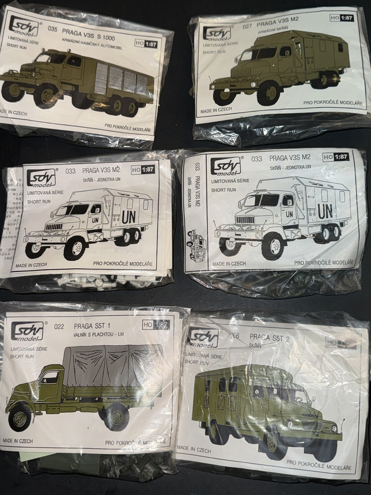 6 SDV Vehicle Praga V3S S5T Plastic Model Kit 1/87 H0 Wargaming Models ...