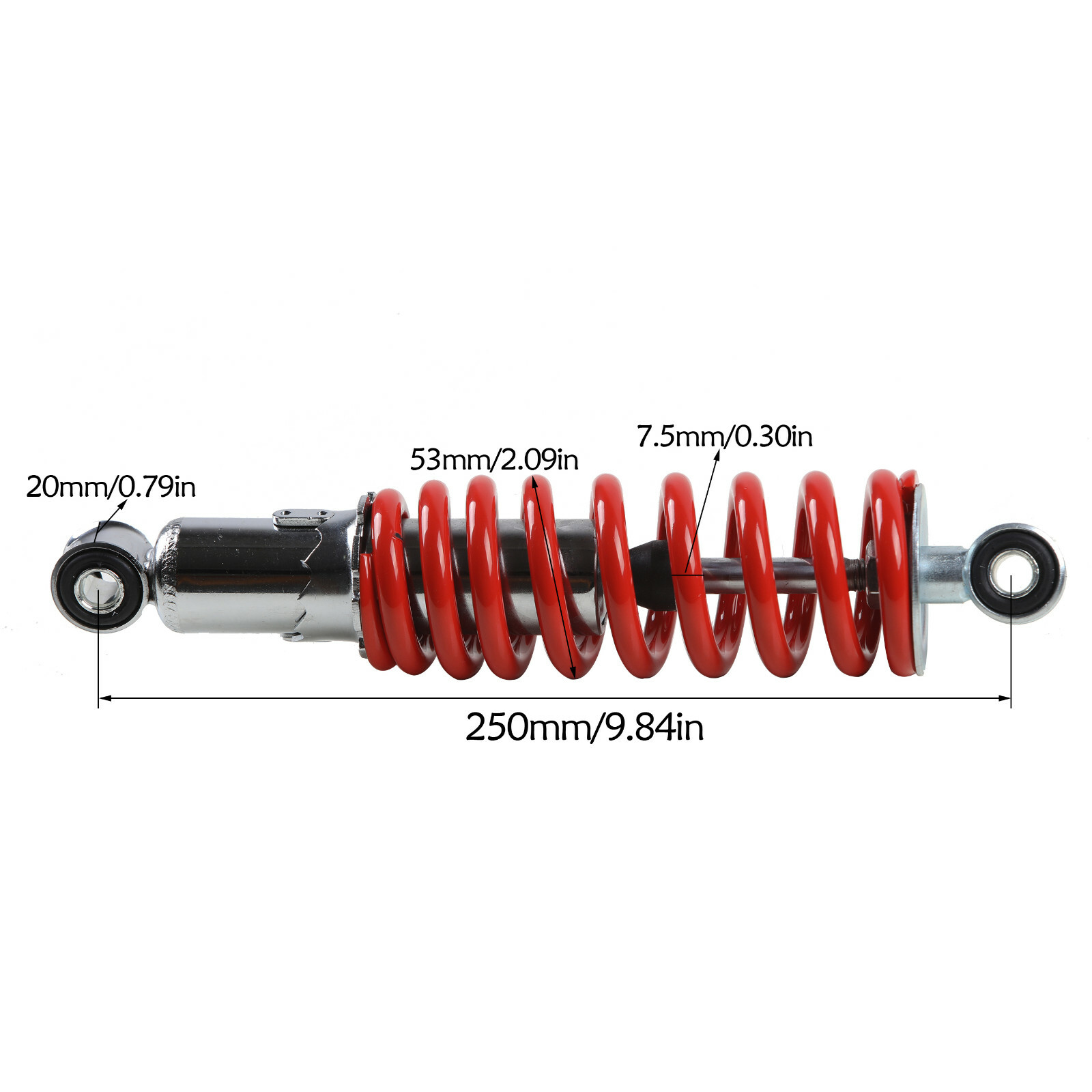 10" 250mm Rear Shock Suspension For ATV CRF50 XR50 SSR SDG Baja ...