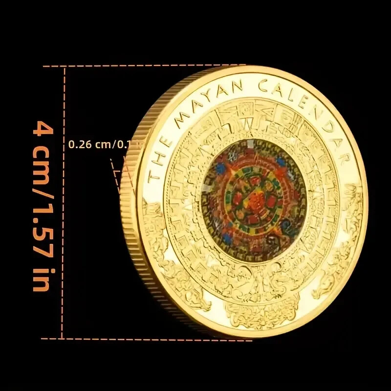 MEXICO MAYAN CALENDAR COIN,SOUVENIR GOLD PLATED CREATIVE COIN | eBay