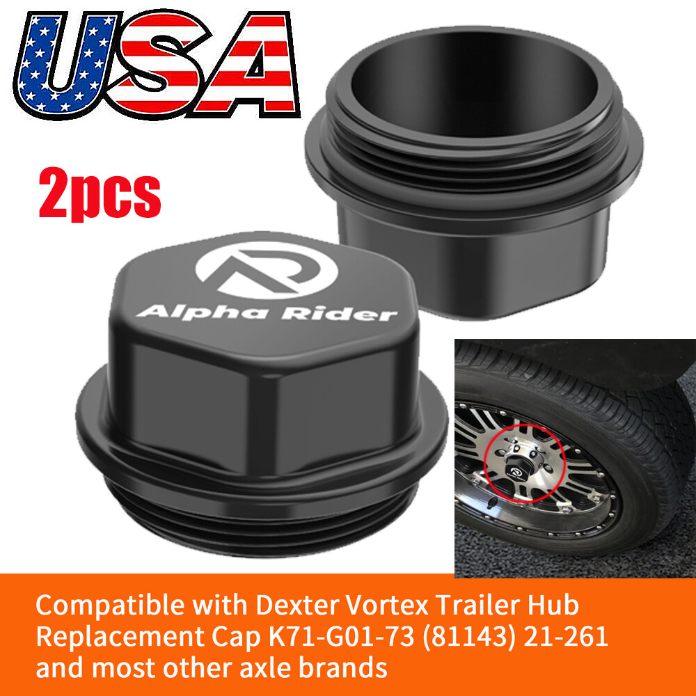 Trailer Hub Covers 2-Pack Dexter Vortex Hub Caps - Replacement Dust ...