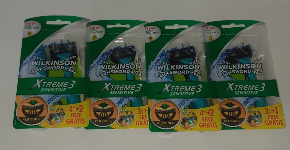 Wilkinson Sword Extreme 3 Sensitive Disposable Pack Razors 4 6 8 10 20 ...