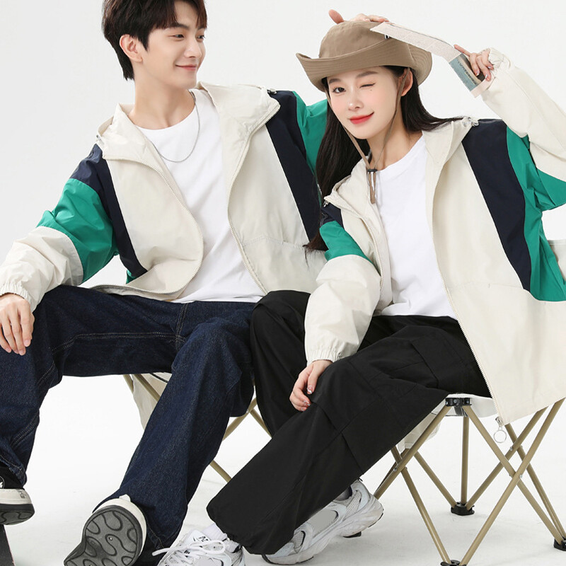 Hooded Jacket Spring And Autumn Unisex Loose Casual Couple Jackets ...