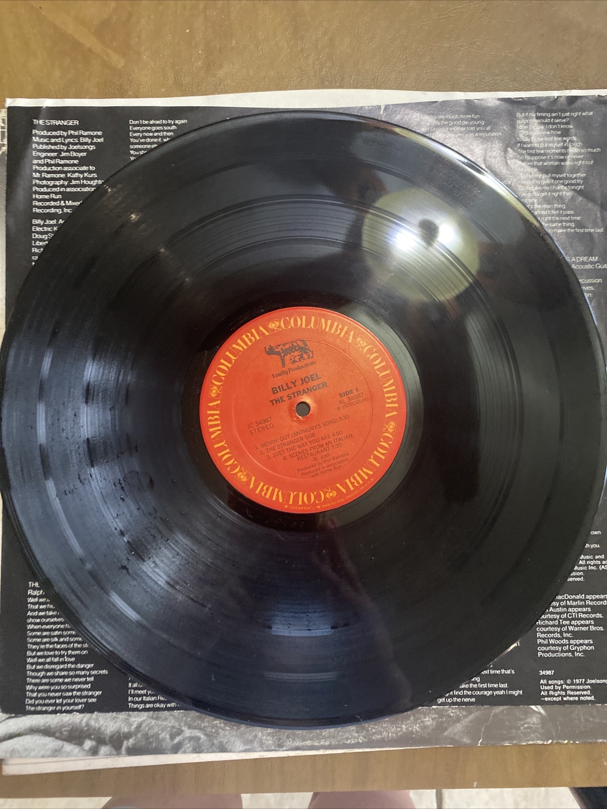 Billy Joel The Stranger Vinyl LP Columbia 1977 Lyrics | eBay