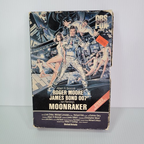 Moonraker VHS James Bond CBS FOX Video 1983 Drawer Box Big Box 1979 HTF ...