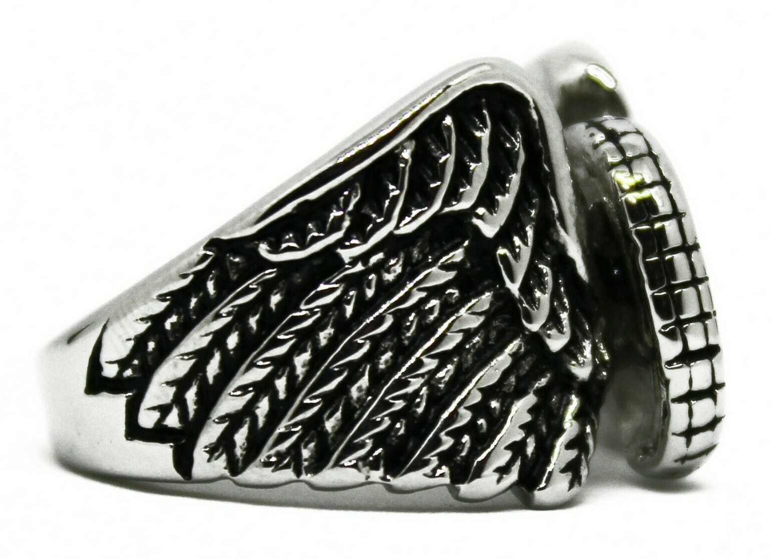 Wings & Wheel Stainless Steel Motorcycle Biker Ring Sz 7,8,9,10,11,12 ...