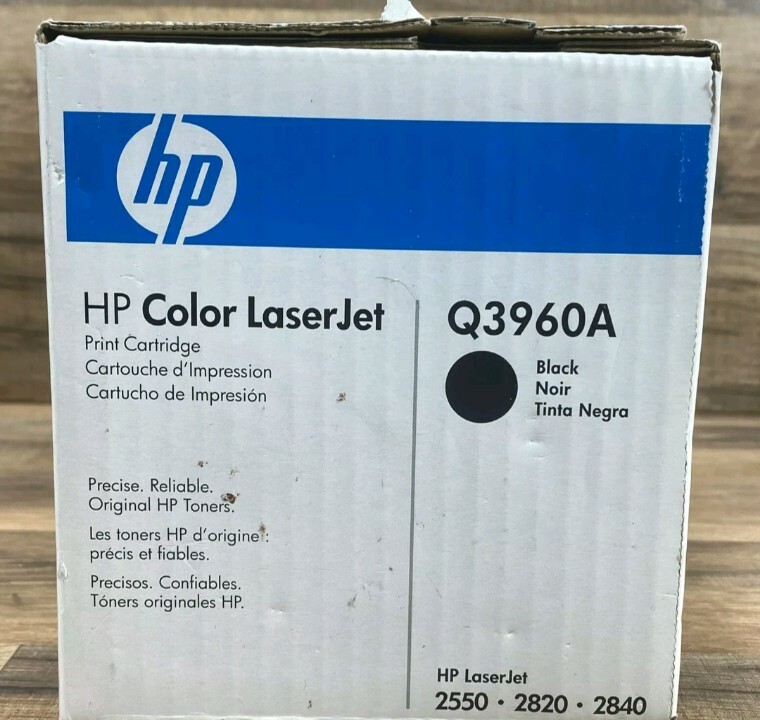 Genuine HP Q3960A Black Toner Cartridge for 2550 Color LaserJet Printer ...