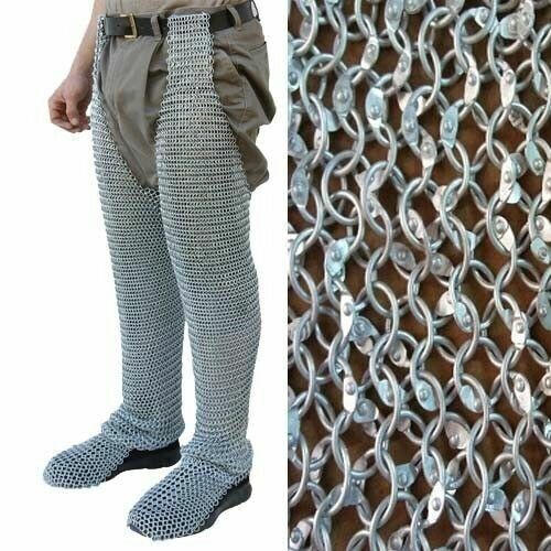 Medieval Aluminum Chainmail / Knight Leg Armor / Chain mail Reenactment ...