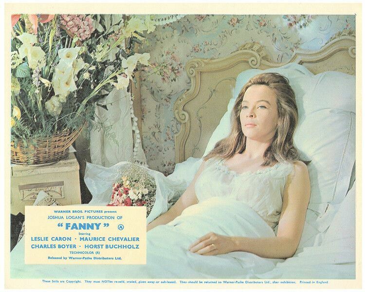 Fanny original lobby card Leslie Caron lying in bed | eBay