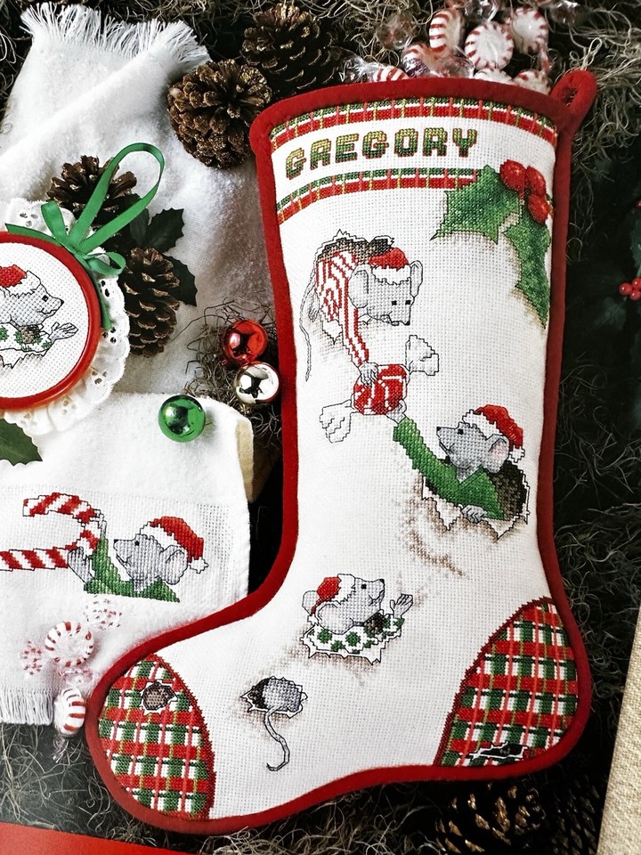 Cross Stitch Christmas stocking chart Color Charts “Mouse To Mouse ...