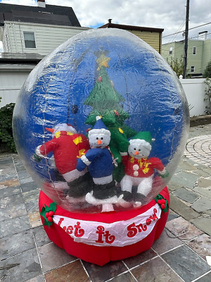BIG 6FT AIRBLOWN INFLATABLE SNOWMAN CHRISTMAS TREE LET IT SNOW GLOBE ...