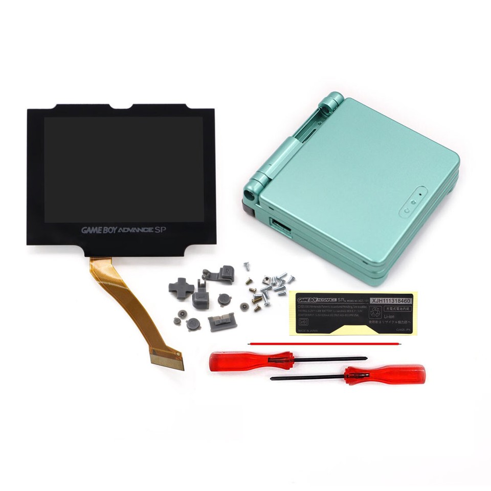 V5 GBA SP IPS Laminated LCD Backlight Screen Kit+Shell For GameBoy ...
