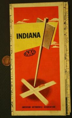 Circa- 1947 Official State of Indiana AAA road map CBS Radio Star Dick ...