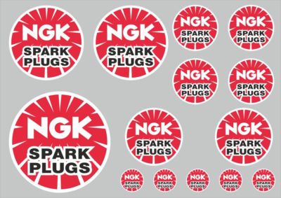 NGK SPARK PLUGS Decals Quality Stickers Vinyl Graphic Set Adhesive Kit ...