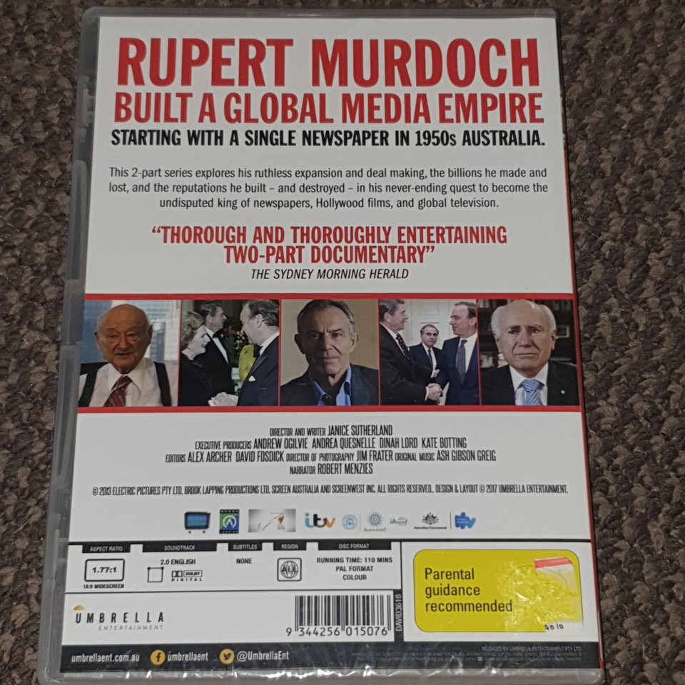 Murdoch (DVD, 2013) Rupert Murdoch Documentary [New & Sealed] Free Post ...