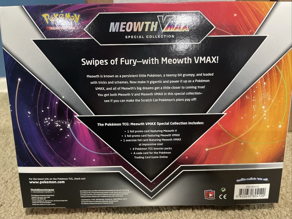 Pokemon Meowth VMAX Special Collection Factory Sealed Case 6 boxes.. | eBay