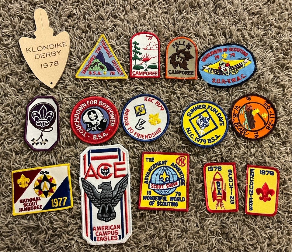 Vintage Boy Account Lot 1950-1970’s 130+ Patches, Pins, Buckle, Scarf ...