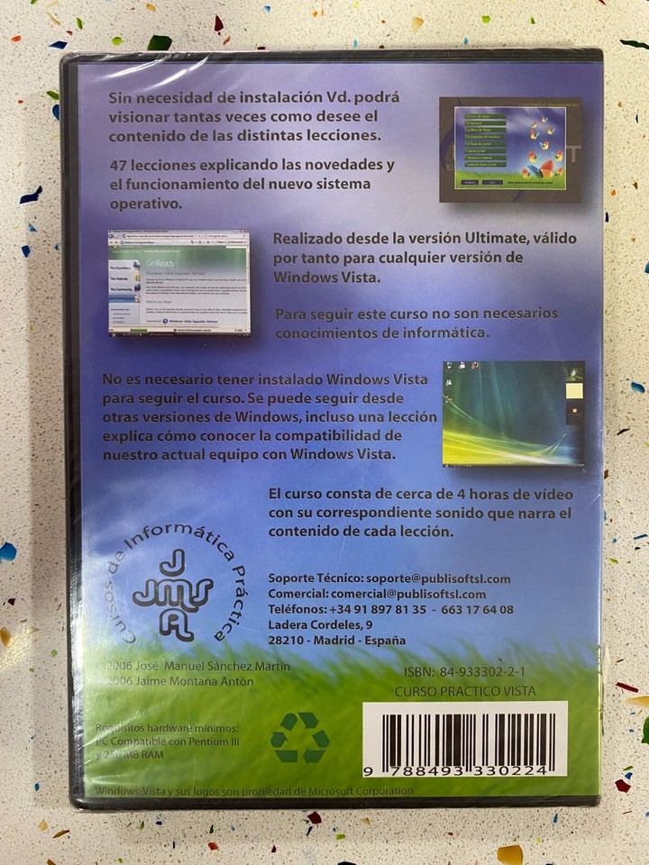 CURSO PRACTICO DE WINDOWS VISTA - CD ROM 4 HORAS DE VIDEO CON LECCIONES ...