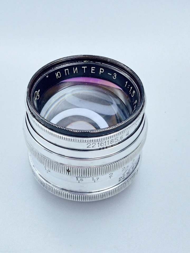 Jupiter-3 "Red P" 5cm 50mm f/1.5 Lens M39 Thread Mount Zeiss Sonnar ...