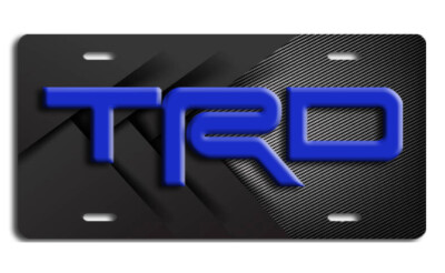 TRD auto vehicle aluminum art license plate car truck SUV blue,grey ...