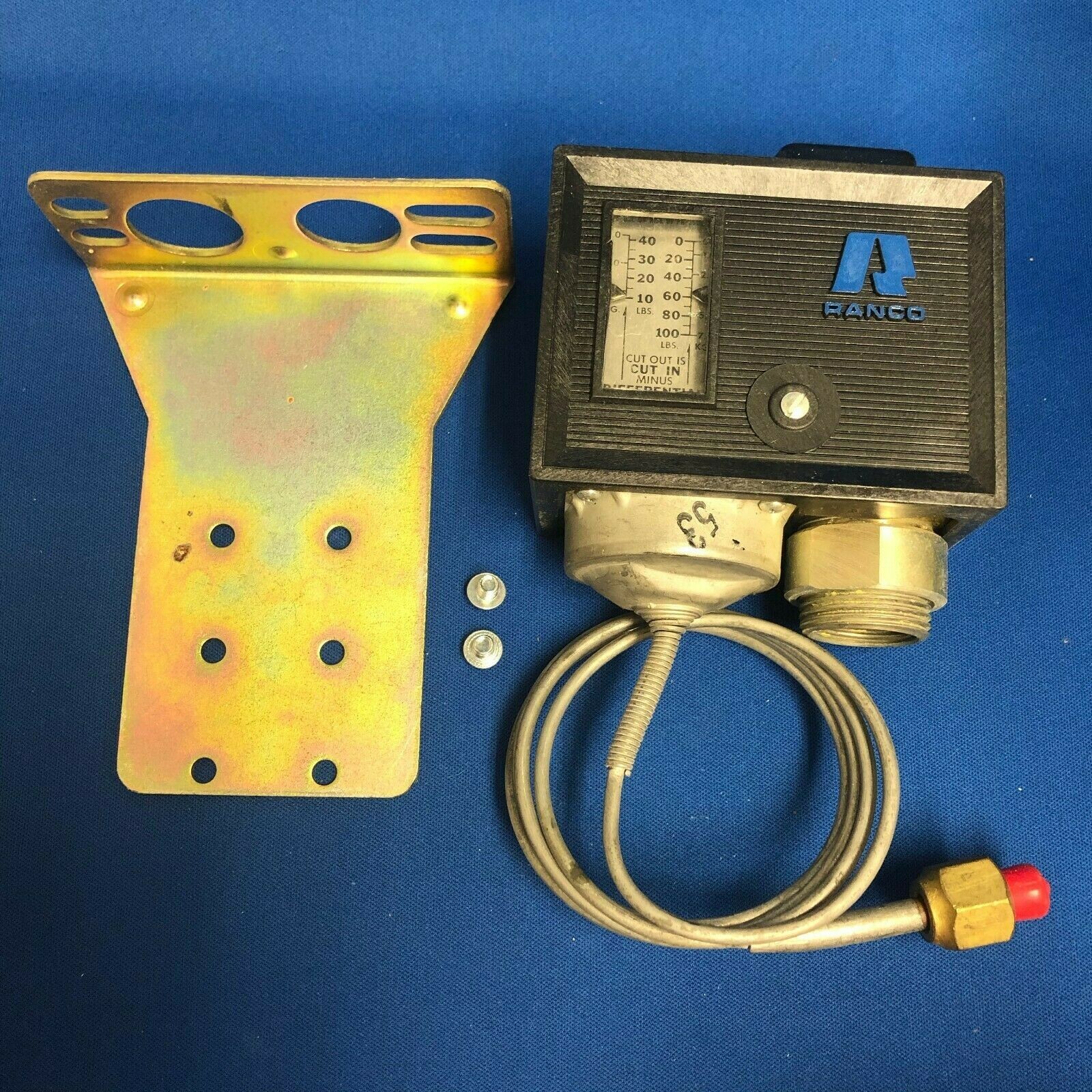 RANCO LOW PRESSURE CONTROL 020-7004 36" CAPILLARY DP/ST RANGE 0-100 PSI ...