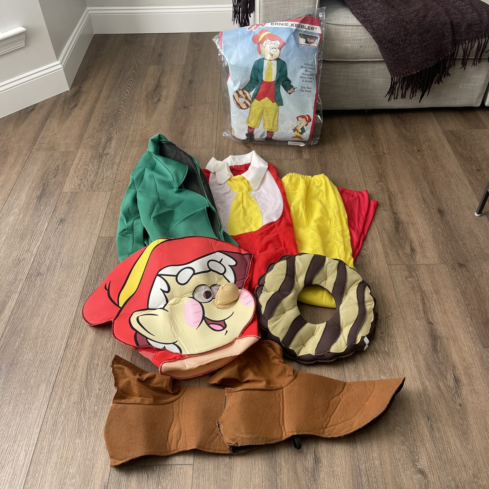 Vintage Kelloggs Ernie Keebler Adult Costume One Size - Gem