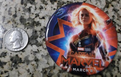 Disneyland Marvel Comics Captain Marvel Premier Button | eBay