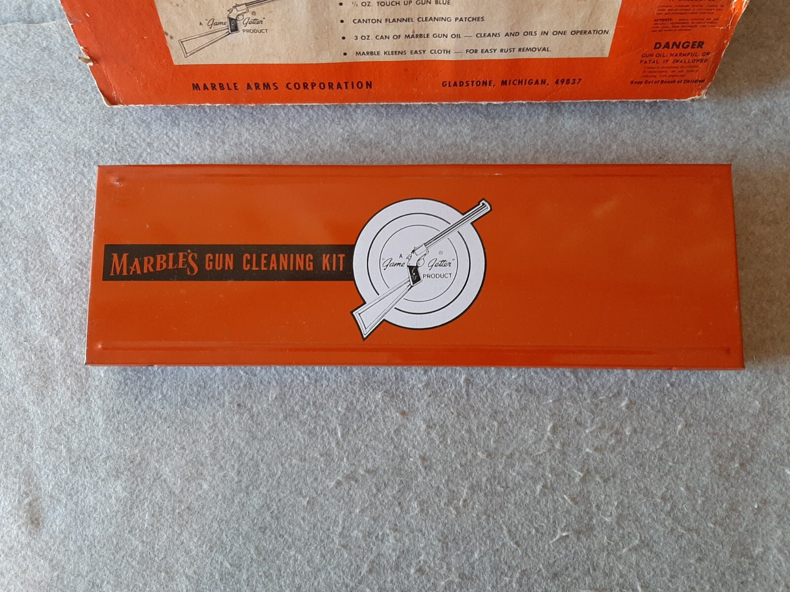 Vintage MARBLES Rifle Shotgun Gun Cleaning Kit in Steel Case Hunting ...