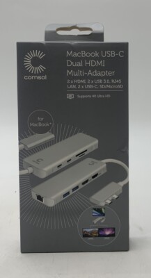 Comsol Macbook USB-C Dual HDMI Multi Adapter - Silver | eBay Australia