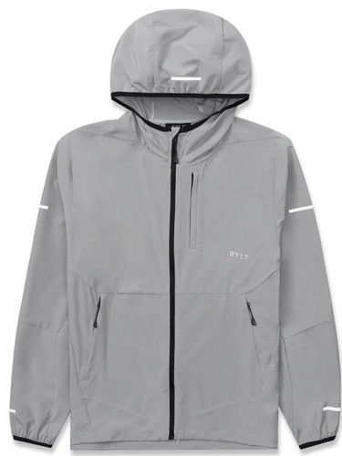 NWT Bylt Swift Jacket Gray Full Zip Windbreaker / Men’s Large (*LOGO ...