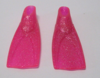 MATTEL BARBIE DOLL PINK GLITTER SPARKLE SCUBA DIVING FLIPPERS BIN L | eBay