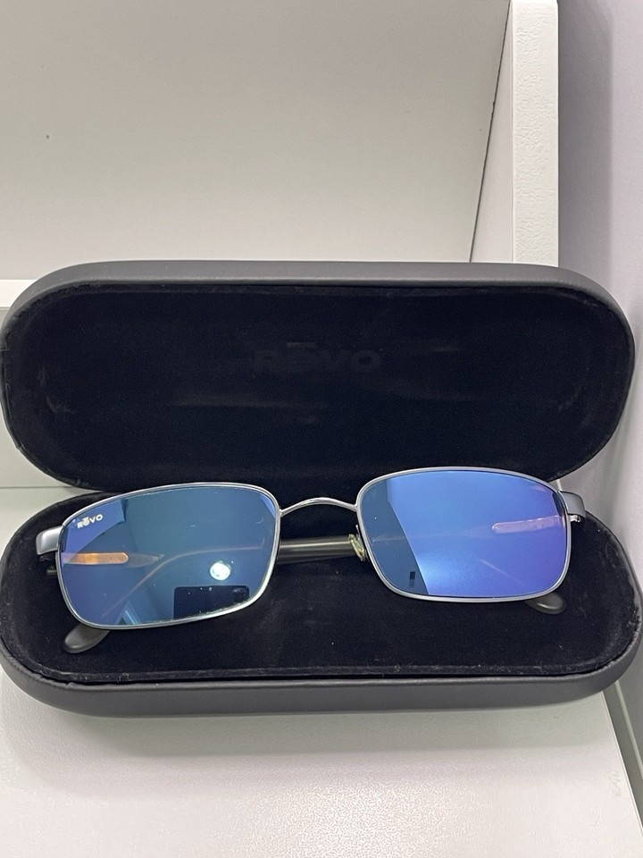 Revo Polarized Sunglasses Blue Mirror Lenses – Made in Italy with Case ...