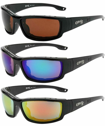 Chopper Wind Resistant Riding Sunglasses Glasses Padded Sports ...