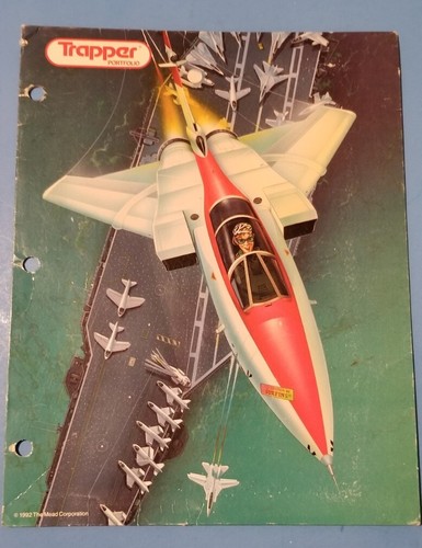 1992 Mead Trapper Keeper Portfolio Folder Aircraft Carrier Jet | eBay