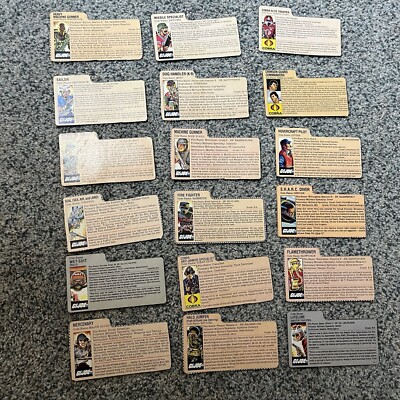 LOT OF 18 GI JOE FILE CARDS 1980S GI JOE ACTION FIGURES TOYS HASBRO ...