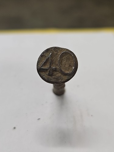 Railroad tie date nail historic # 1940 raised 40 Pole R219 | eBay