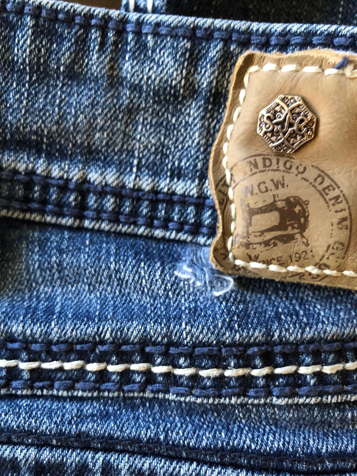 Silver Suki Surplus Thick Stitch Button Flap Pockets … - Gem