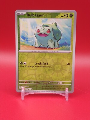 Bulbasaur 001/165 Reverse Holo Pokemon Card -English | eBay