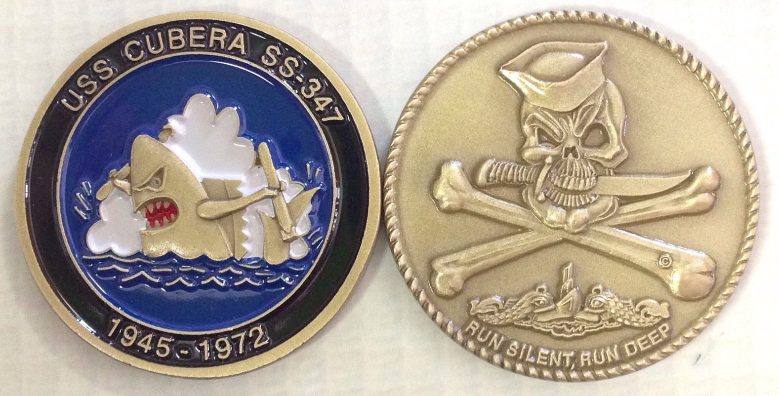 NAVY USS CUBERA SS-347 SUBMARINE RUN SILENT RUN DEEP CHALLENGE COIN | eBay