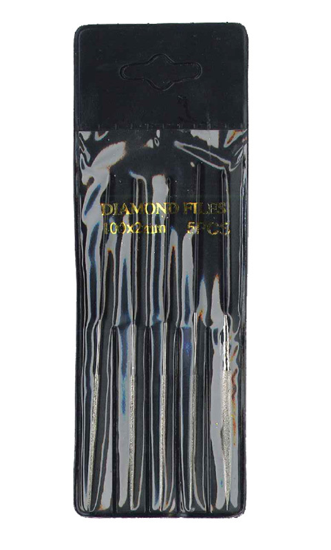 Diamantfeile Nadelfeile Feilen Set AUGUSTA 5Stk. rund dreikant halbrund ...