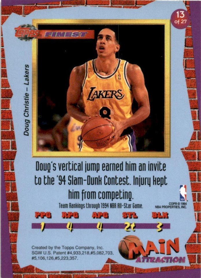 1993-94 Finest #13 Doug Christie Main Attraction | eBay