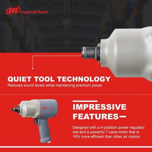 2145QiMAX 3/4" Drive Air Impact Wrench – Quiet Technology, 1,350 ft-lbs ...