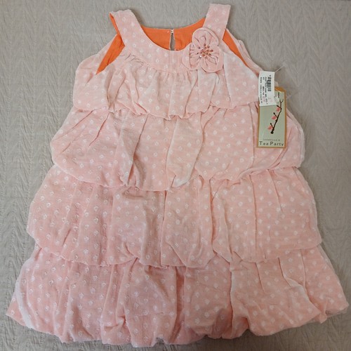 Tea Party Ruffled Sleeveless Tiered Pink Dress Toddler 2T Easter Summer ...