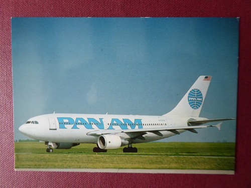 CARTE POSTALE AVIATION POST CARD PAN AM AIRBUS A310 -300 N822PA CDG PI ...