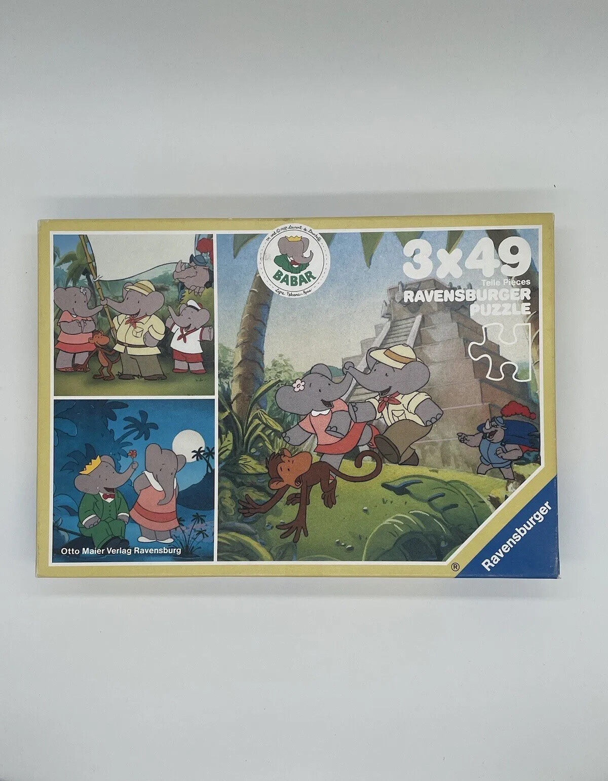 Babar Puzzle, 3 x 49 gebraucht sehr guter Zustand Ravensburger Babar ...
