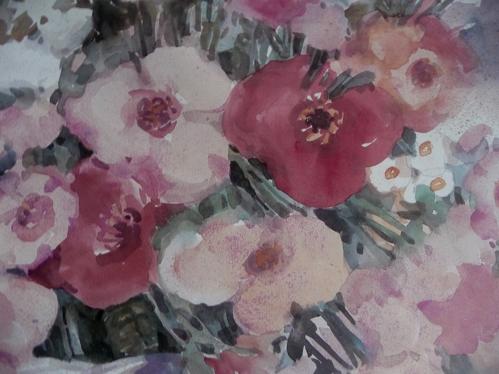 Dawna Barton Framed "WIND FLOWERS" Limited Edition Signed Lithograph w ...